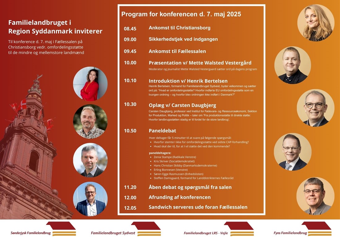 Konference om omfordelingsstøtte i fællessalen på Christiansborg